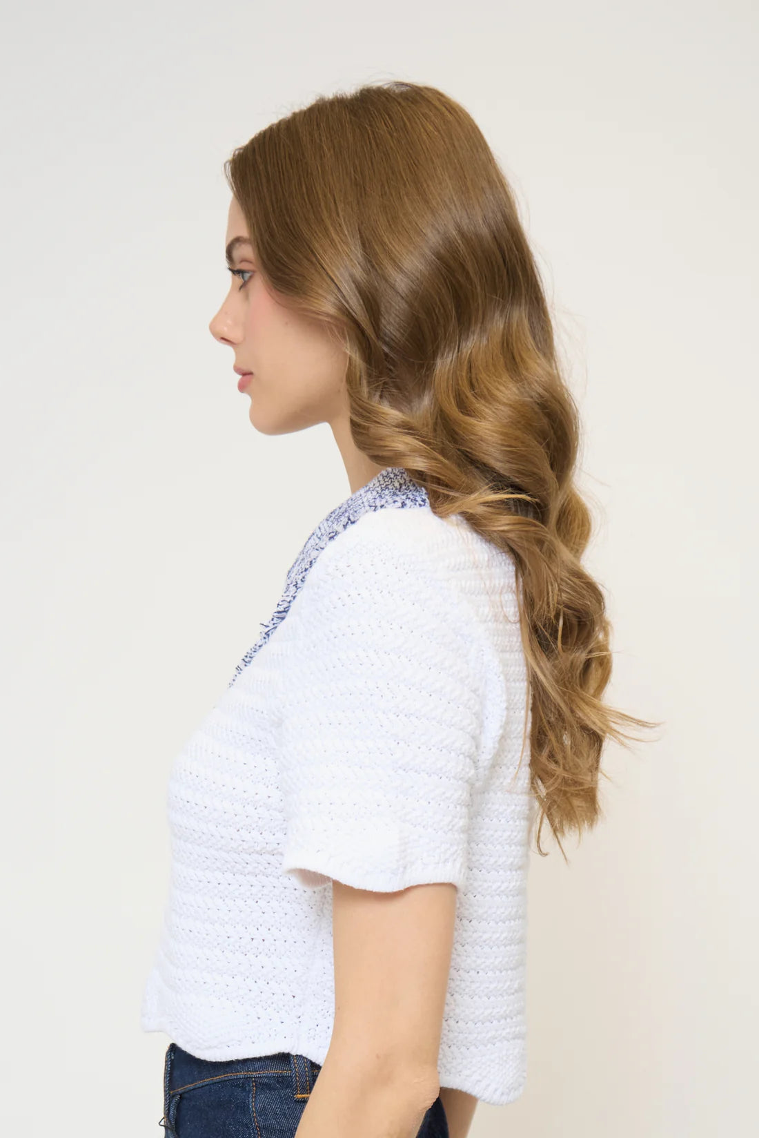 Central Park West ‘Wren Scallop Crochet Polo’ – Cha Boutique